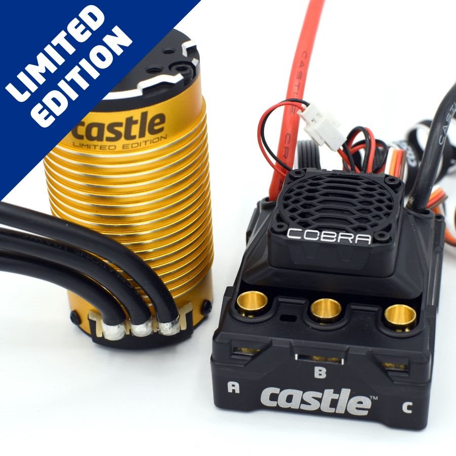 Cobra 8 ESC Combo w/Limited Edition Gold 1515 2200kv Sensored Motor ...